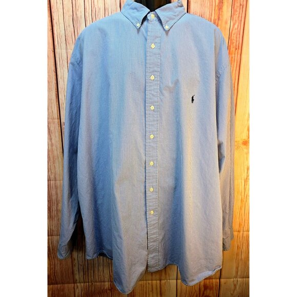 Ralph Lauren | Shirts | Ralph Lauren Mens Classic Fit Blue Gingham Buttondown Shirt 3xlt | Poshmark